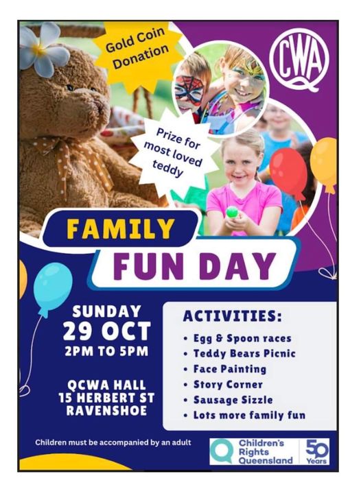 Free Family Fun Day this Sunday! - Ravenshoe Community Centre