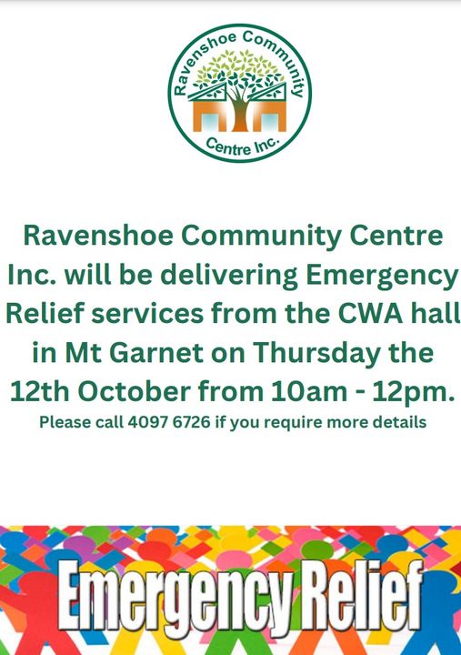 Ravenshoe Community Centre will be delivering Emergency Relief at the ...