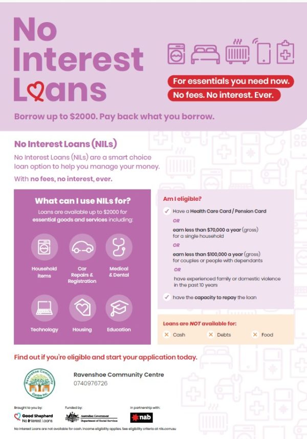 NILS - No Interest Loan Scheme - Ravenshoe Community Centre